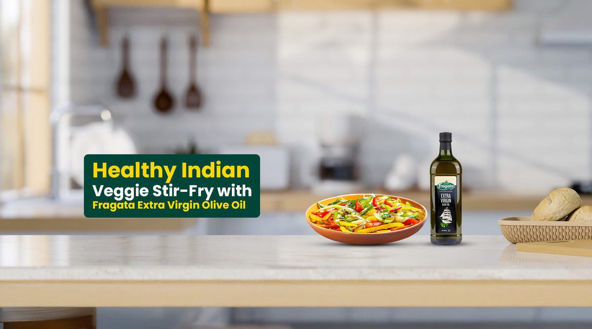 Healthy Indian Veggie Stir-Fry with Fragata Extra Virgin Olive Oil
